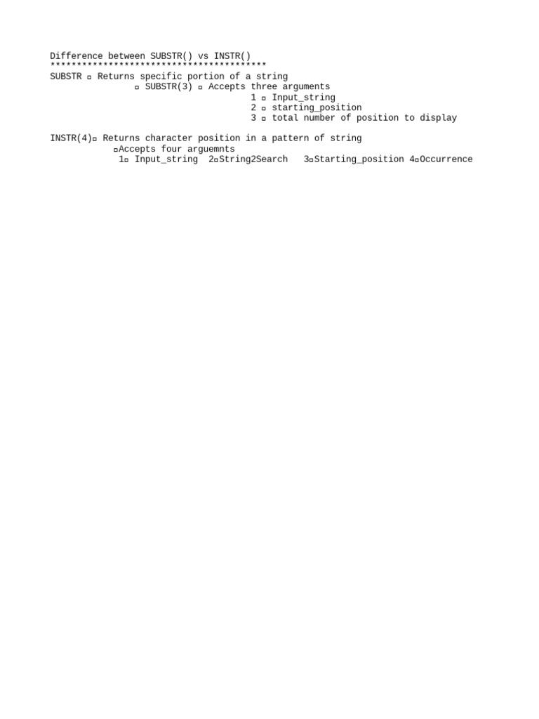 Substr Instr | PDF Substr Instr | PDF