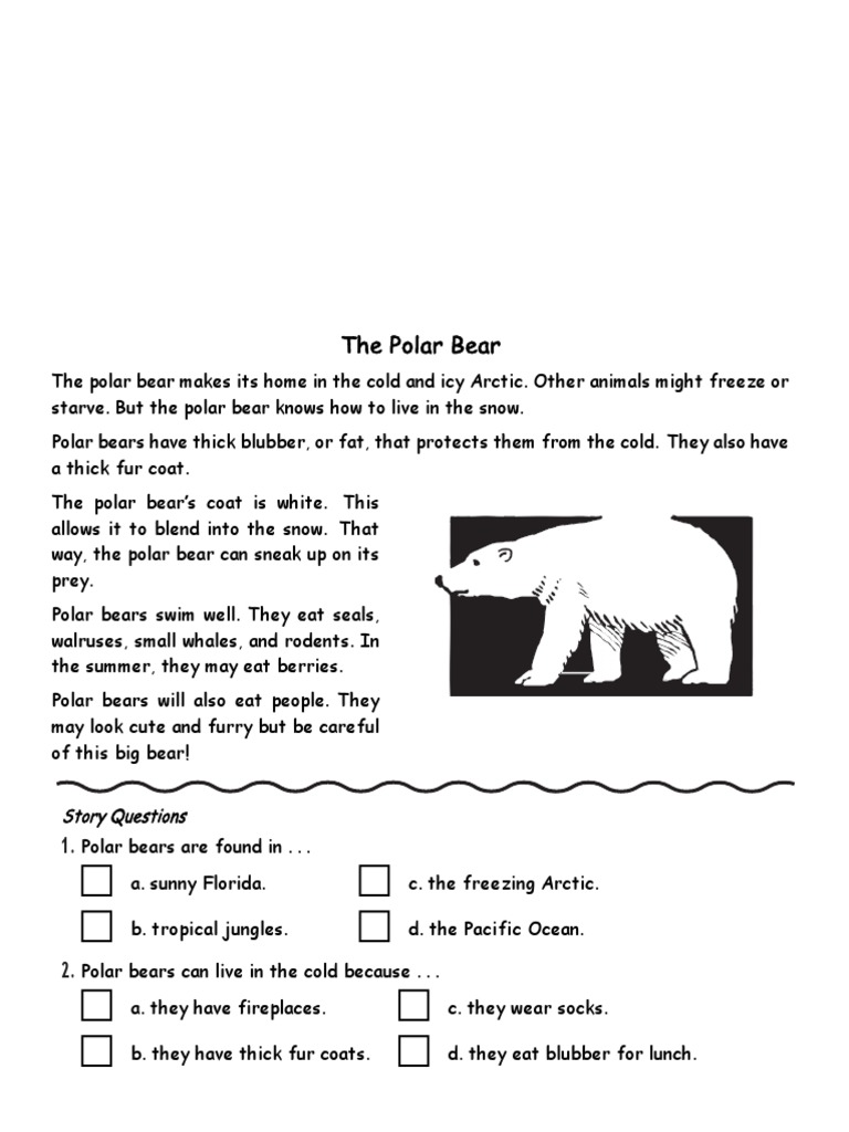 Polar Bear Facts and Story for Kids | PDF