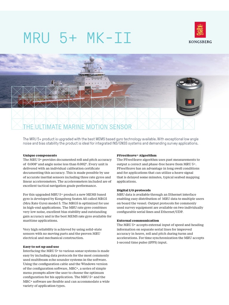 Mru 5 MK II - The Ultimate Marine Motion Sensor | PDF | Inertial ...