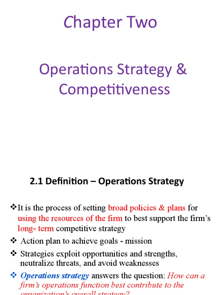 OM-Chapter Two | PDF | Strategic Management | Business Process