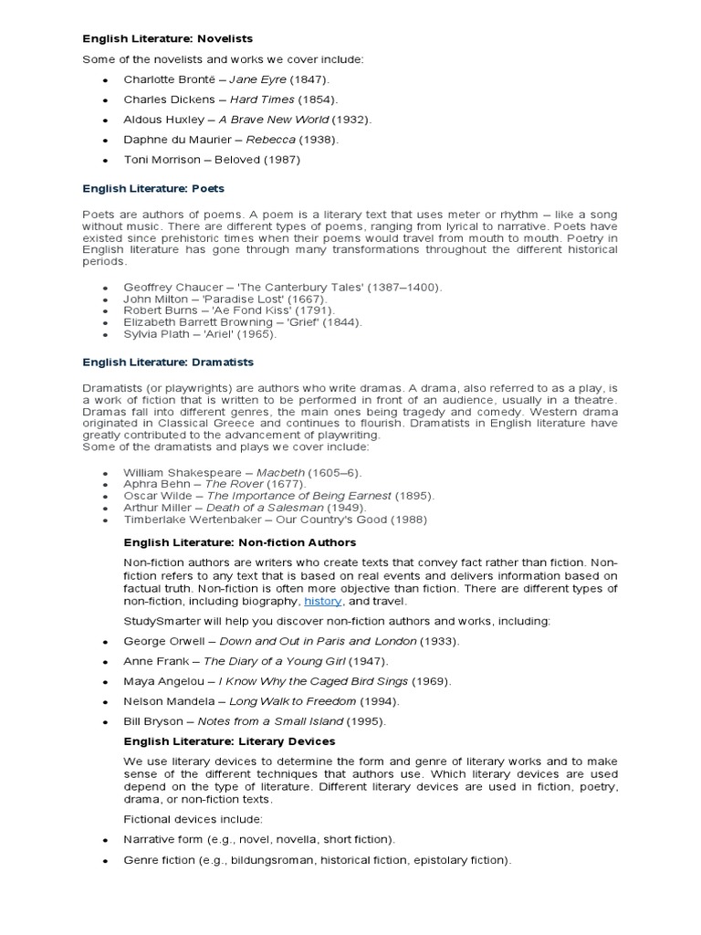 English Literature | PDF | English Literature | Poetry