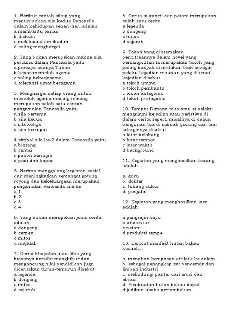 Review PAS Tema 4 Kelas 4 | PDF