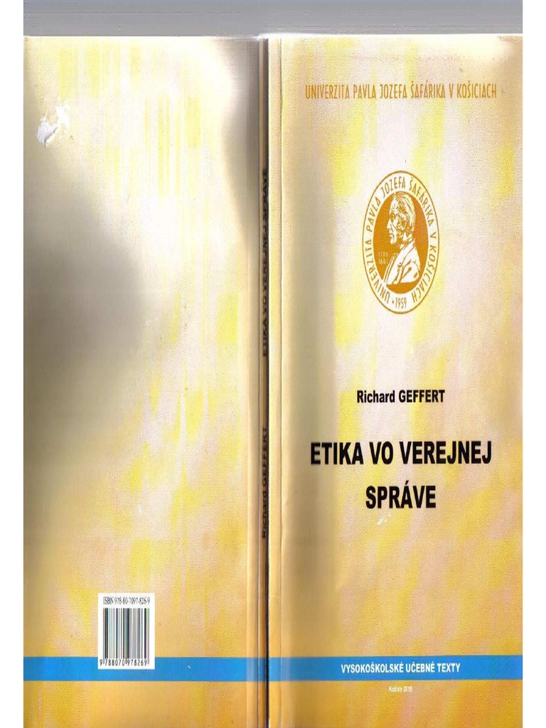 Richard Geffert - Etika Vo Verejnej Správe | PDF