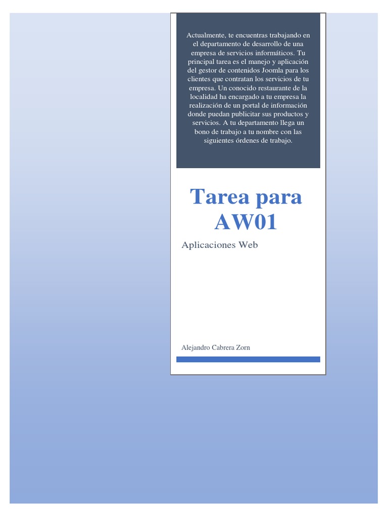 Aplicaciones WEB AW01 Tarea Kuno360jbn | PDF | Php | Mi sql