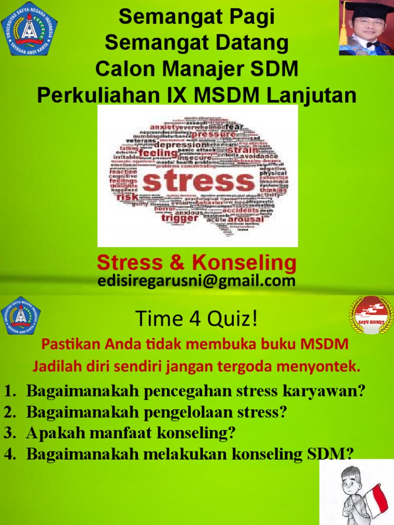 TM 9 MSDM II Stress & Konseling | PDF | Karier & Perkembangan