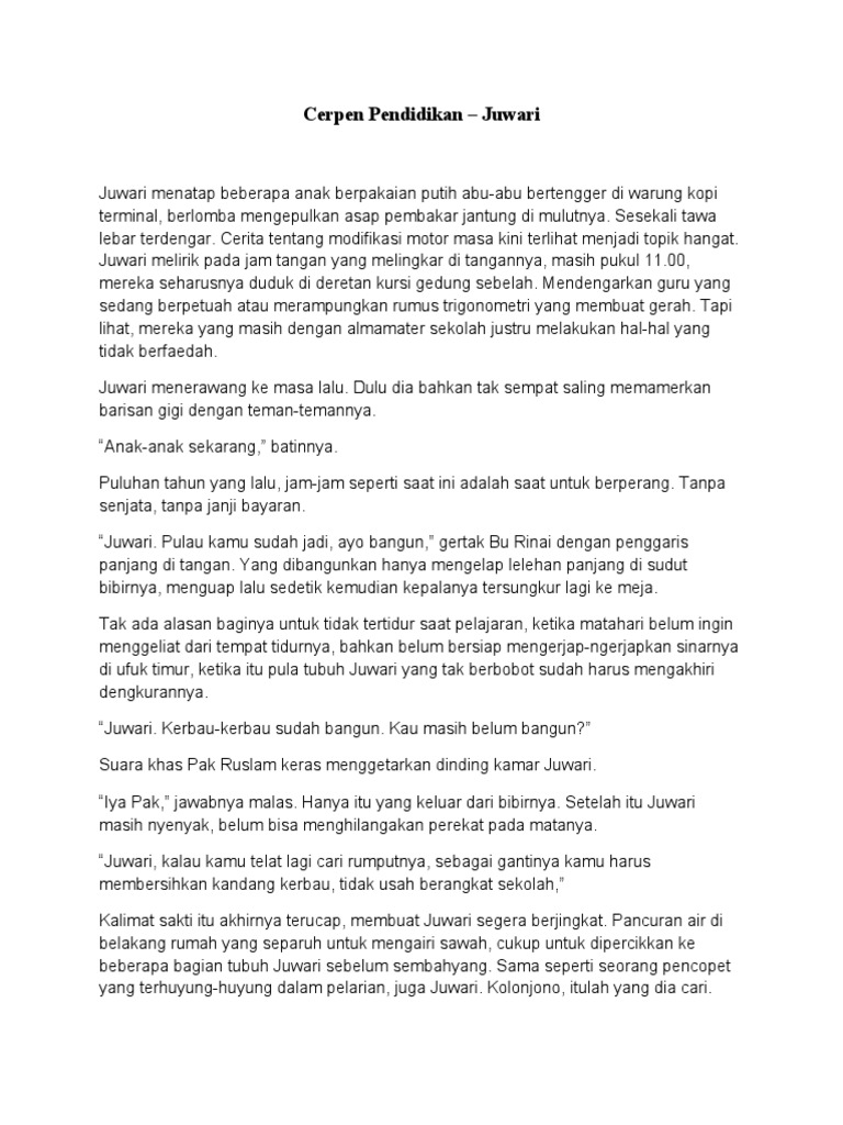 Refleksi Juwari: Anak dan Pendidikan | PDF