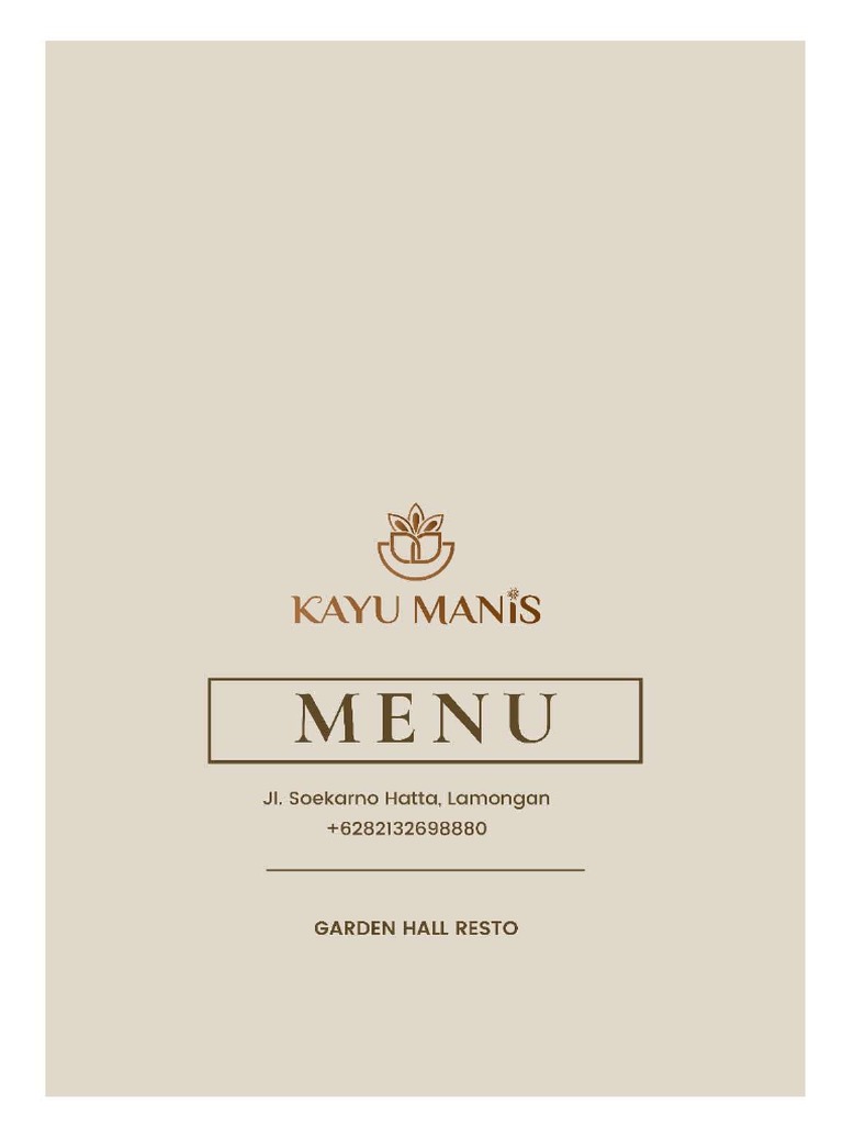 Menu Kayu Manis | PDF