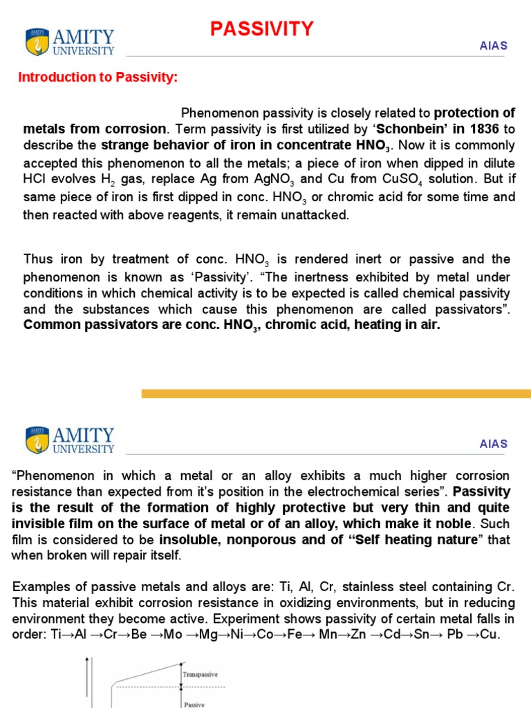 M4-L4 Passivity, Factors | PDF | Corrosion | Metals