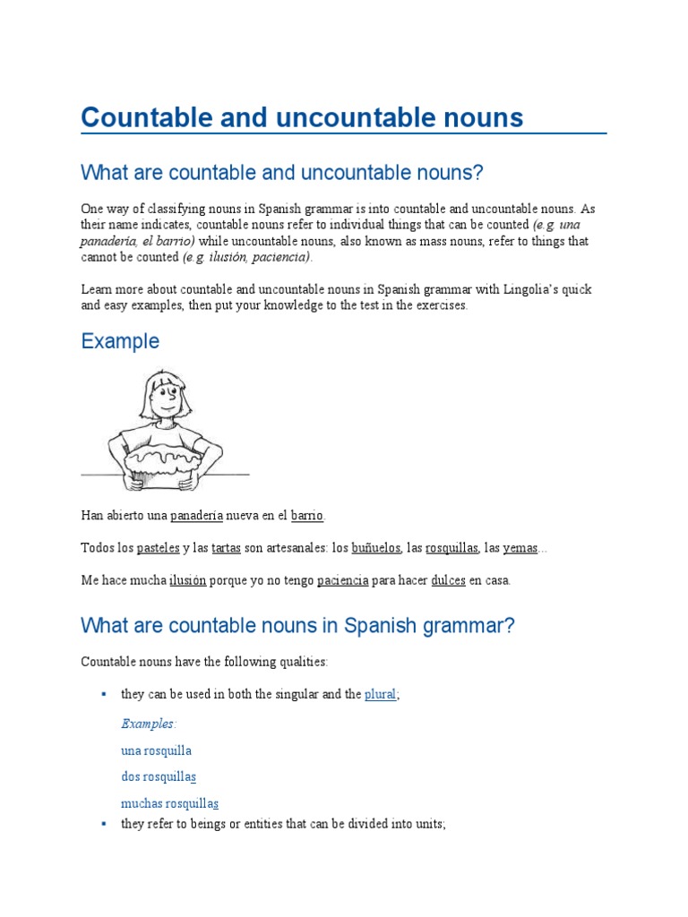 A Comprehensive Guide to Countable and Uncountable Nouns in Spanish ...