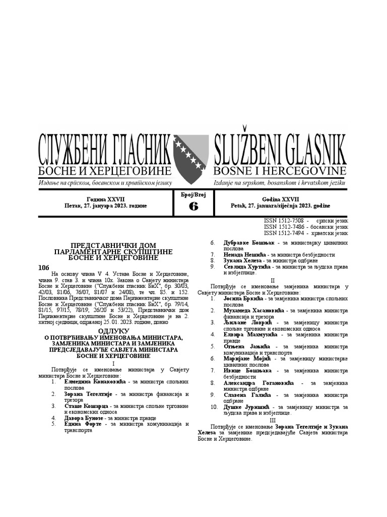 Službeni List BiH | PDF