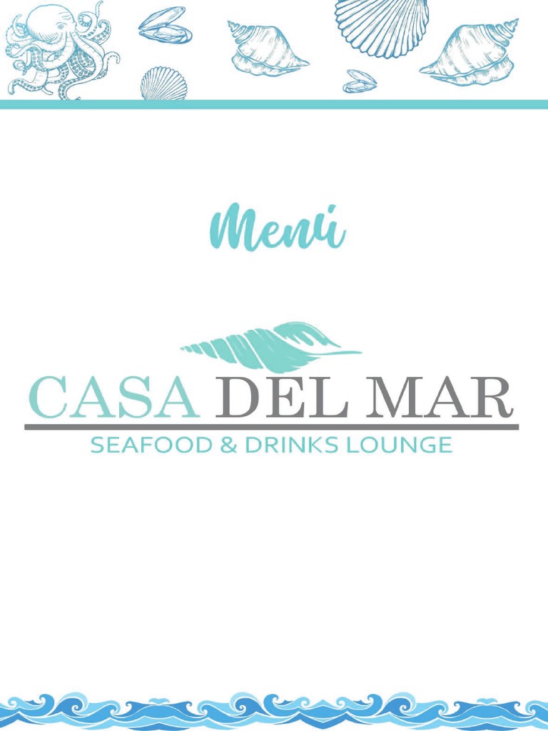 Menu Casa Del Mar | PDF