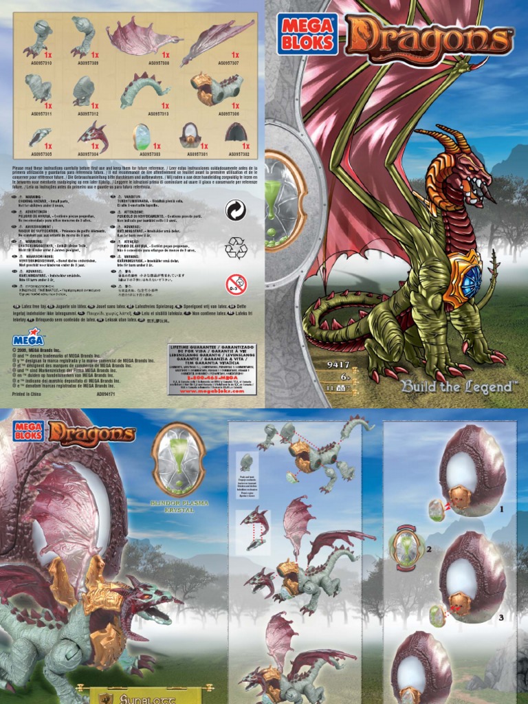 Mega-Bloks Dragons 9417 Sunblott-Equinox-Dragon | PDF | Marcas de juguetes
