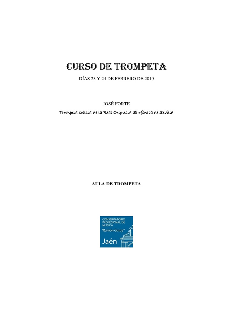 Curso de Trompeta José Forte | PDF | Instrumentos de latón