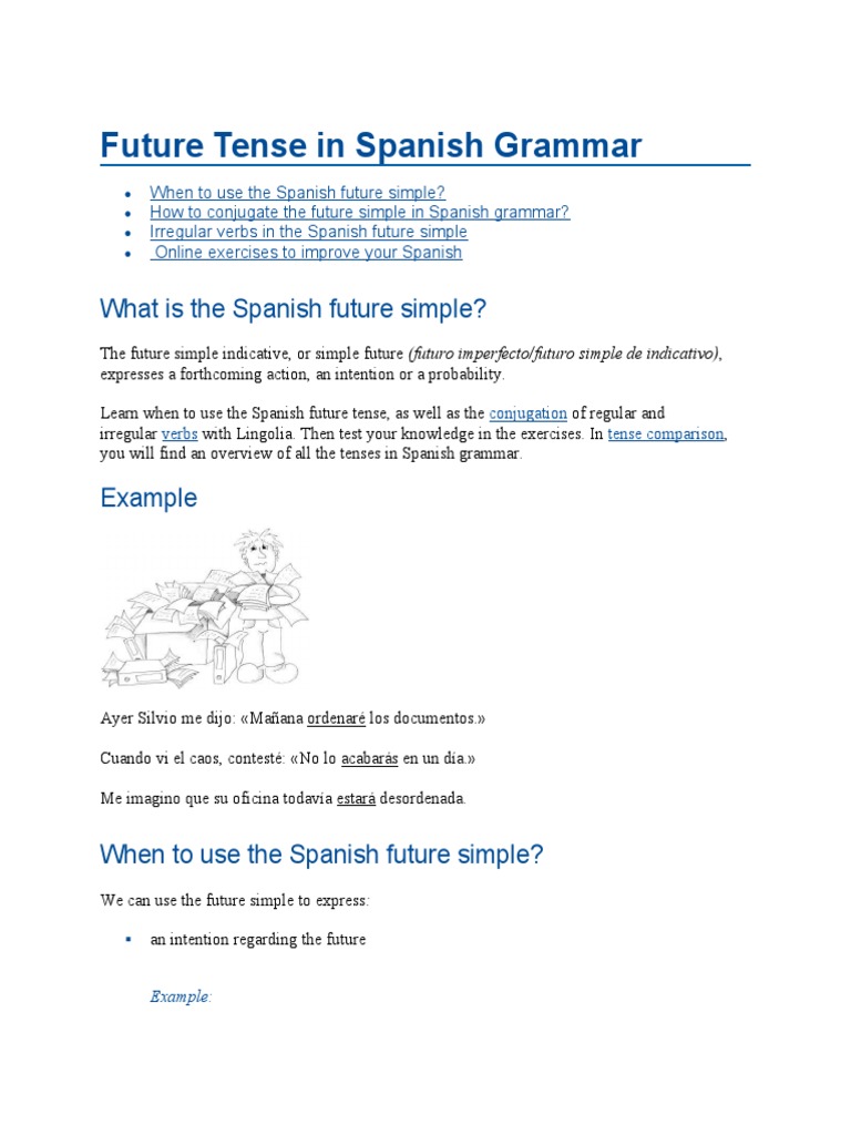 Futuro Simple en Español: Usos y Conjugación | PDF | Artes del Lenguaje ...