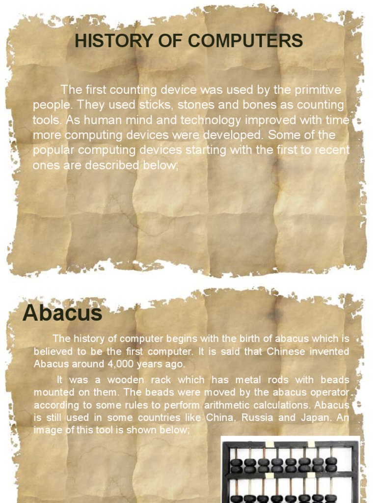 History of Computer | PDF | Computer Data Storage | Machines