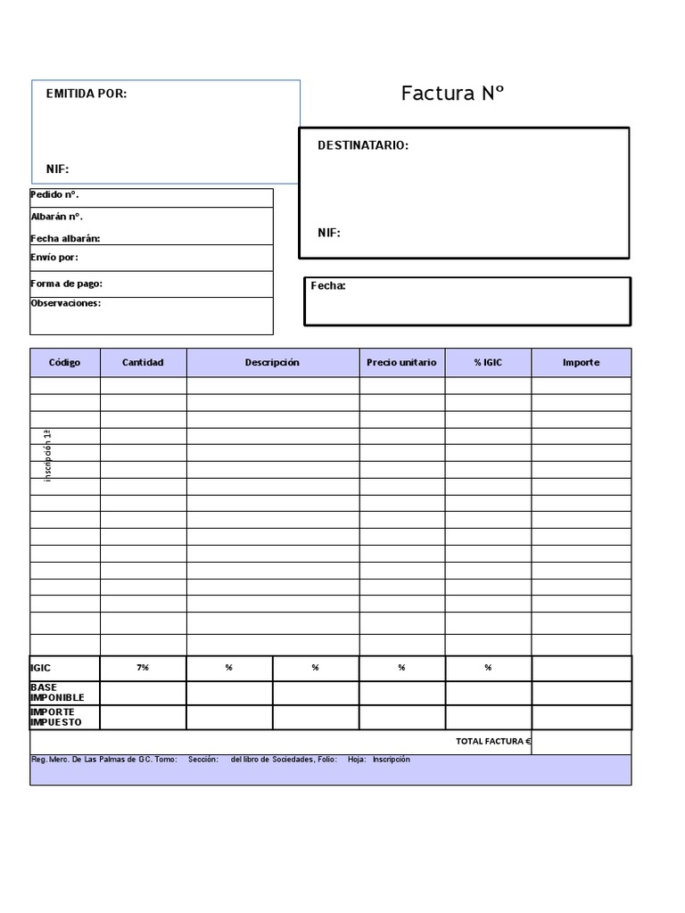 Plantilla Factura | PDF