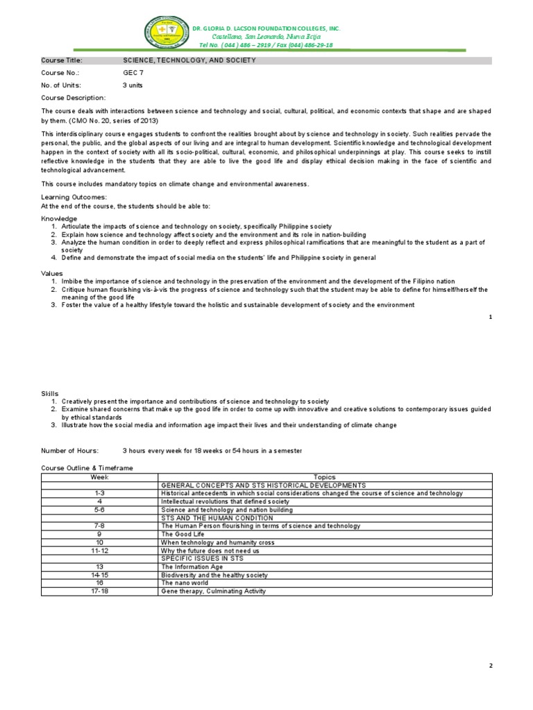 Ge7 - Science-Technology-Society | PDF | Science | Climate Change