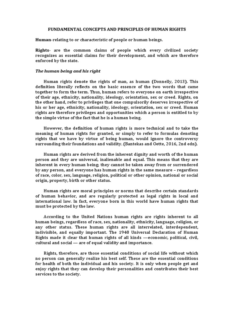Chapter 1 Human Rights | PDF | Human Rights | Rights