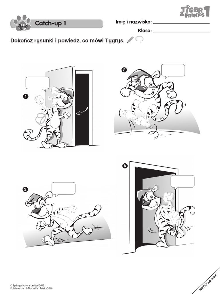 Tiger&Friends 1 - TRF - Hello - Unit - Catch-Up 1 | PDF