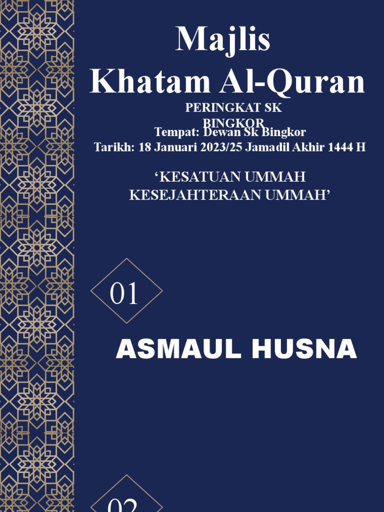 Slide Khatam Al Quran 2023 | PDF