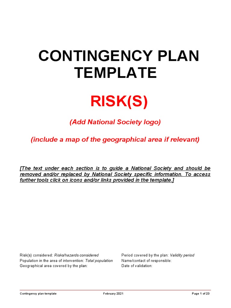 CP Template en | PDF | Hazards | Risk