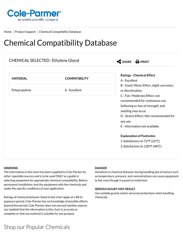 Cole-Parmer Chemical Compatibility Guide | PDF | Building Engineering ...