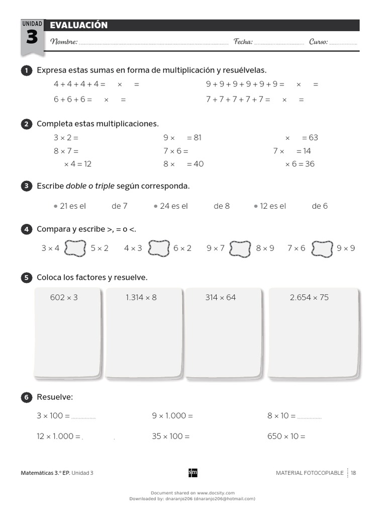EXAMEN 3 PRIMARIA-matematicas-tema-3-sm-savia | PDF