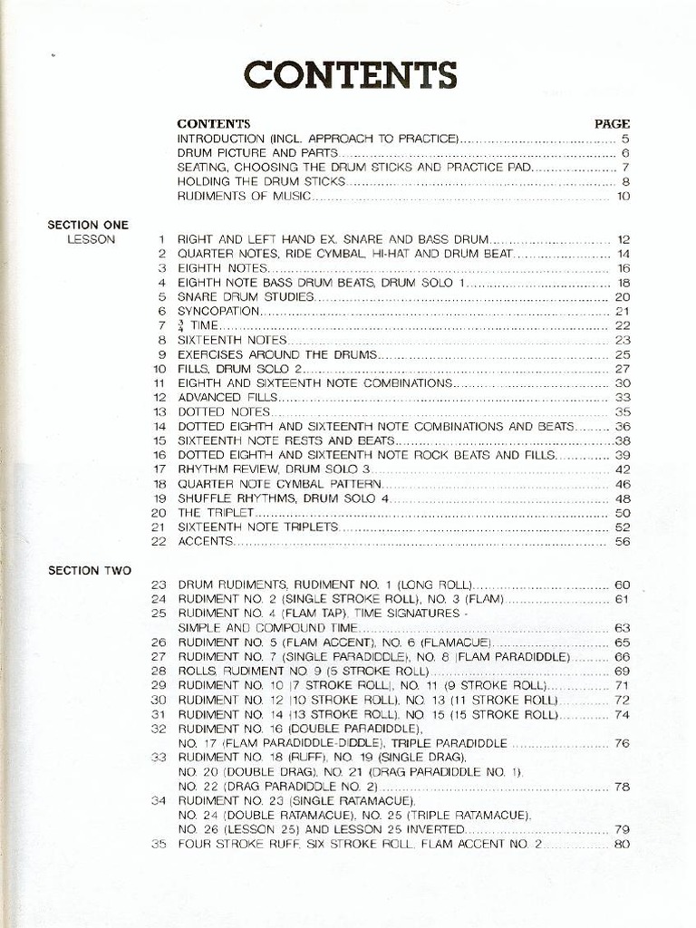 Drum Book Pdf