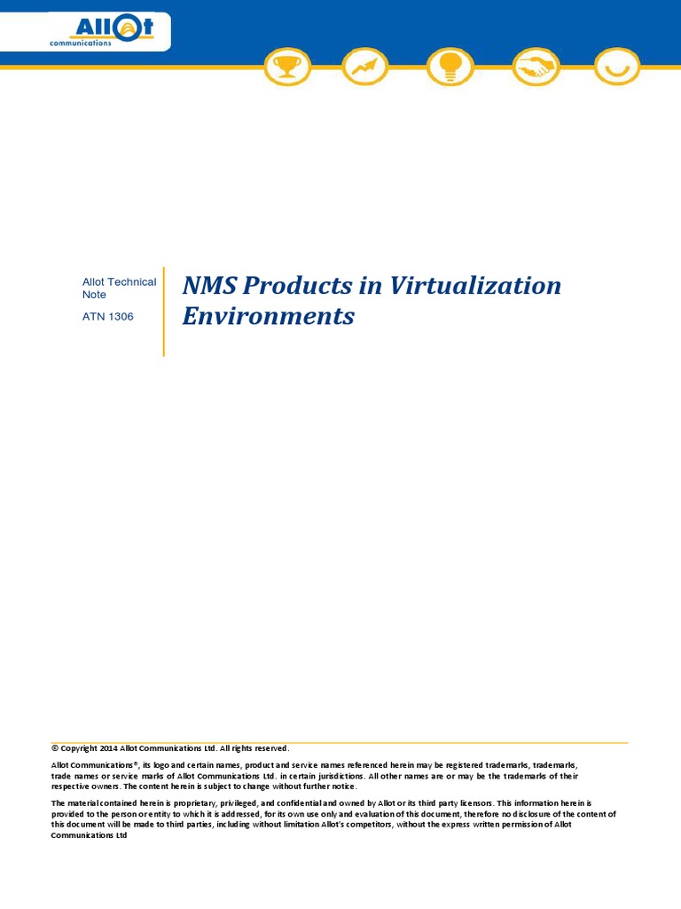 ATN 1306 - NMS in A Virtualization Environment v9 | PDF | Central Processing Unit | Virtualization