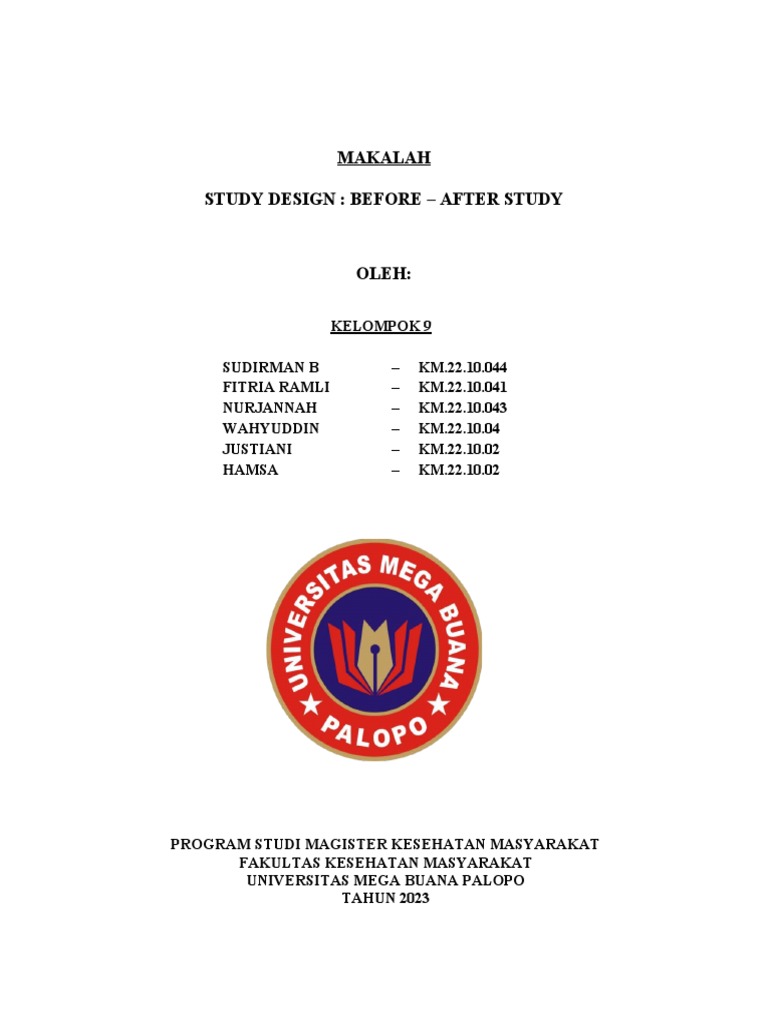 MAKALAH Design Study Before After | PDF