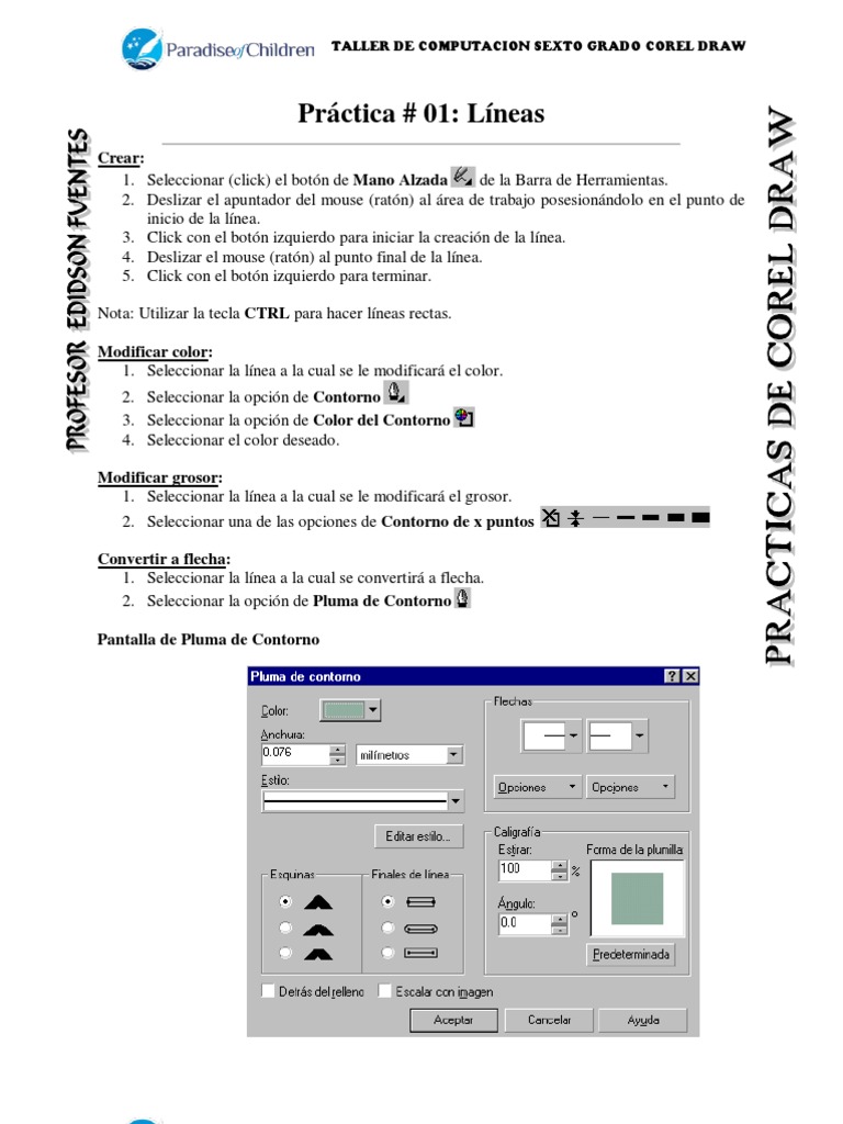 Separata Corel Draw. Practicas EN PDF | PDF