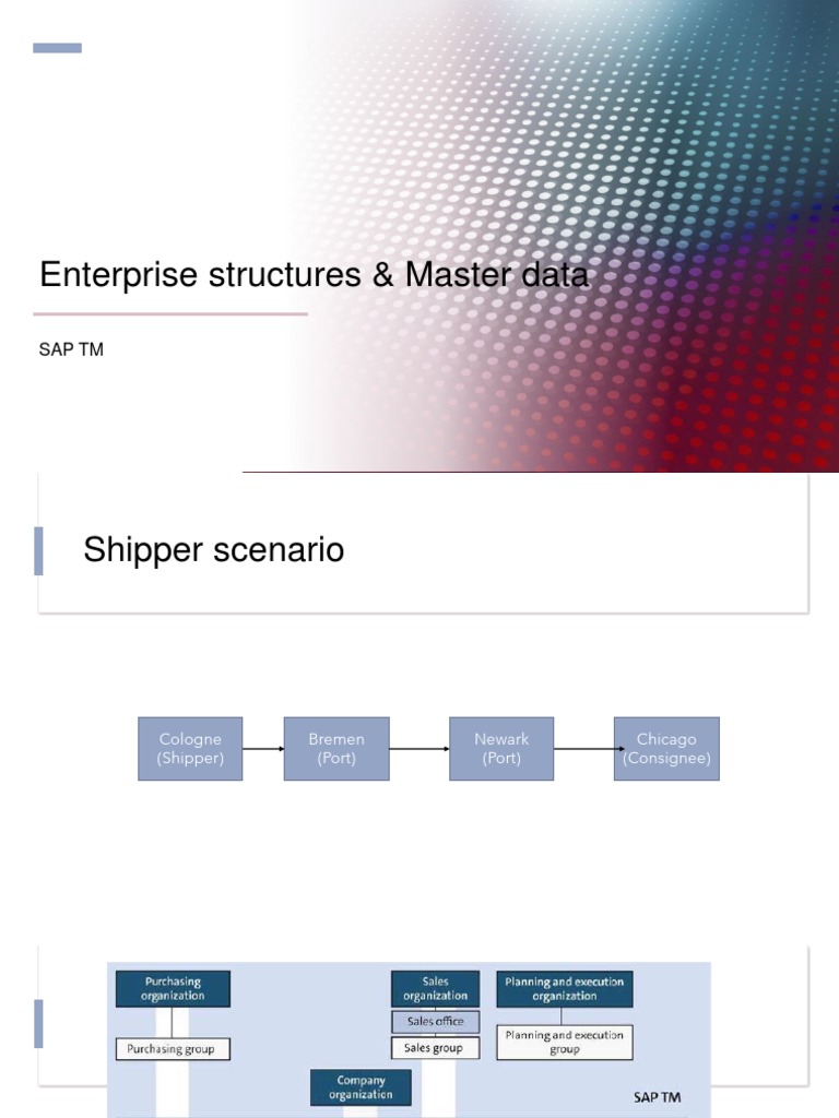 TM - Ent Struct & Master Data | PDF | Transport | Cargo