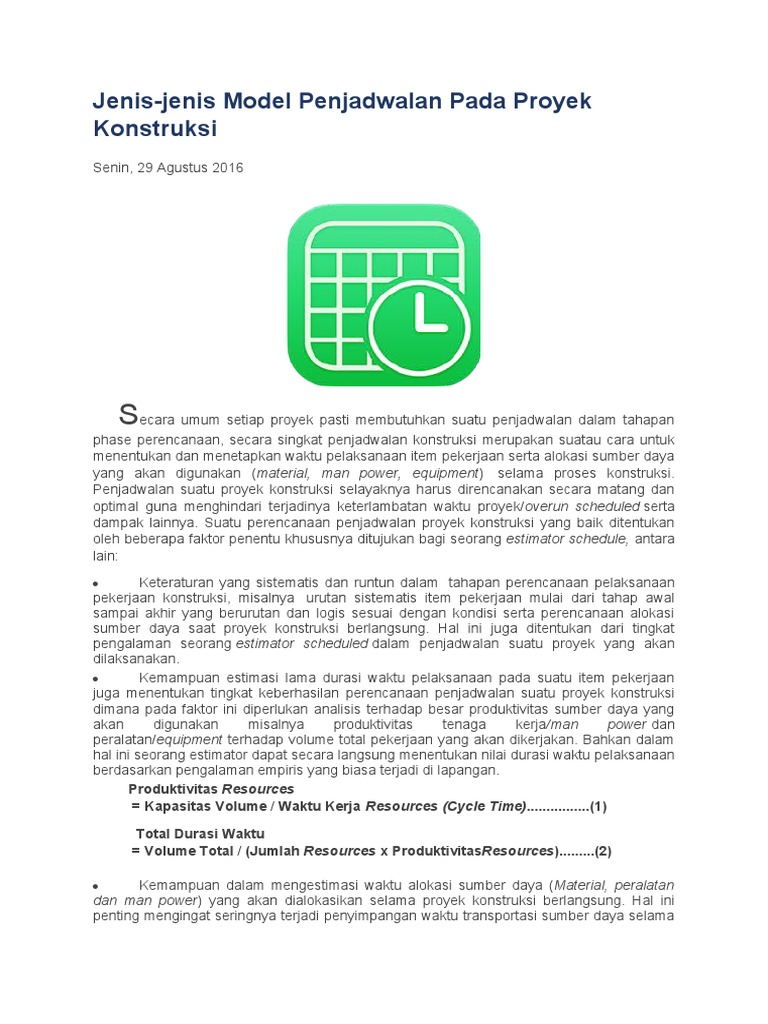 Penjadwalan Material Kontruksi | PDF
