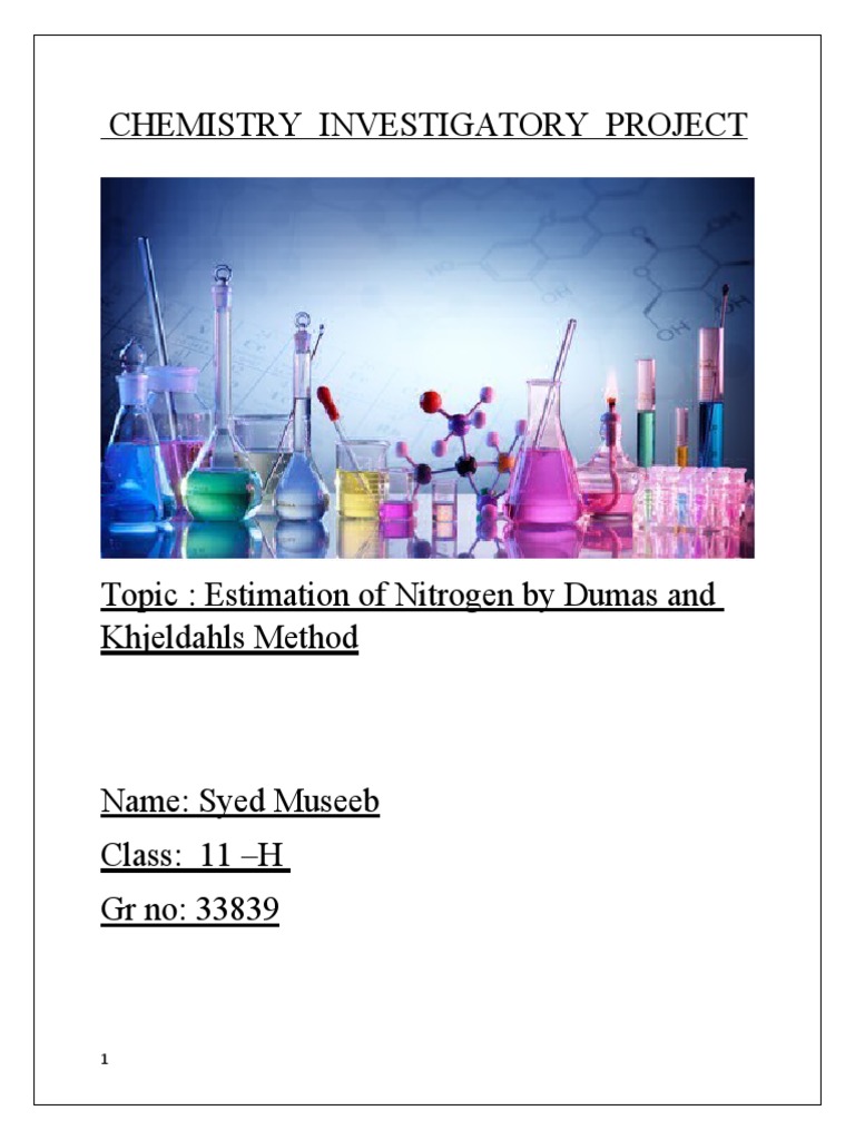 Chemistry Project | PDF | Chemistry | Applied And Interdisciplinary Physics