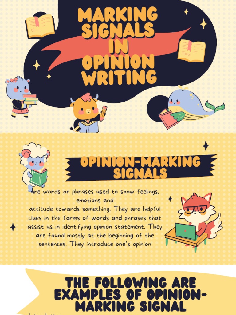 Opinion Marking Signals Explained | PDF | Wellness