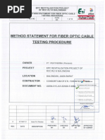 Inspection Checklist Otdr Test For Fiber Optic Cables | PDF