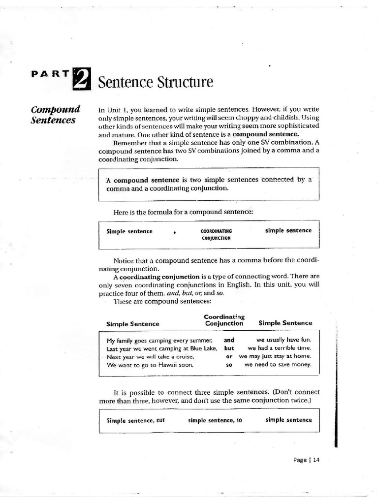 GRAMMAR 2 - Complex Sentences | PDF