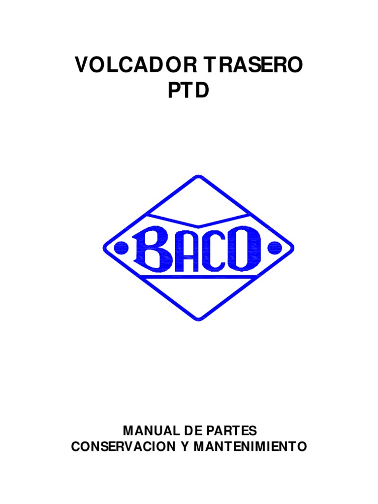 Manual Batea Baco | PDF | Bomba | Acero