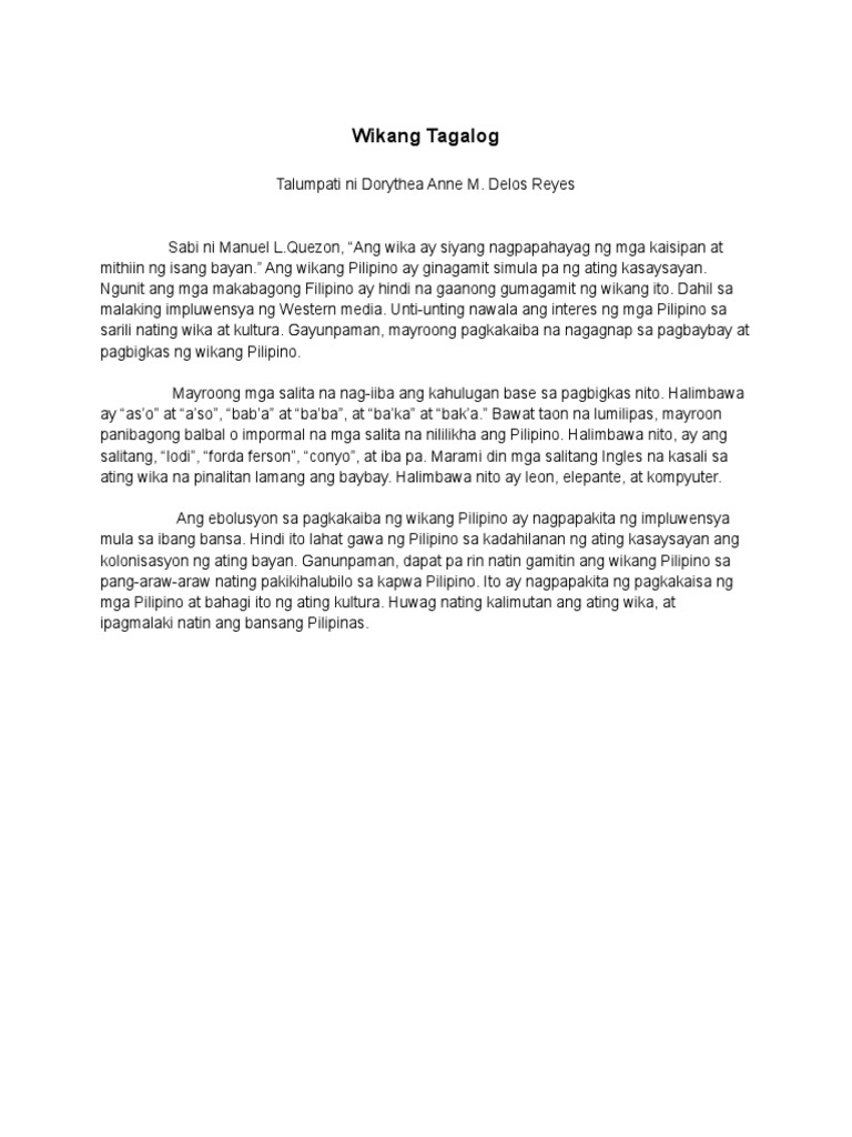 Filipino Talumpati | PDF