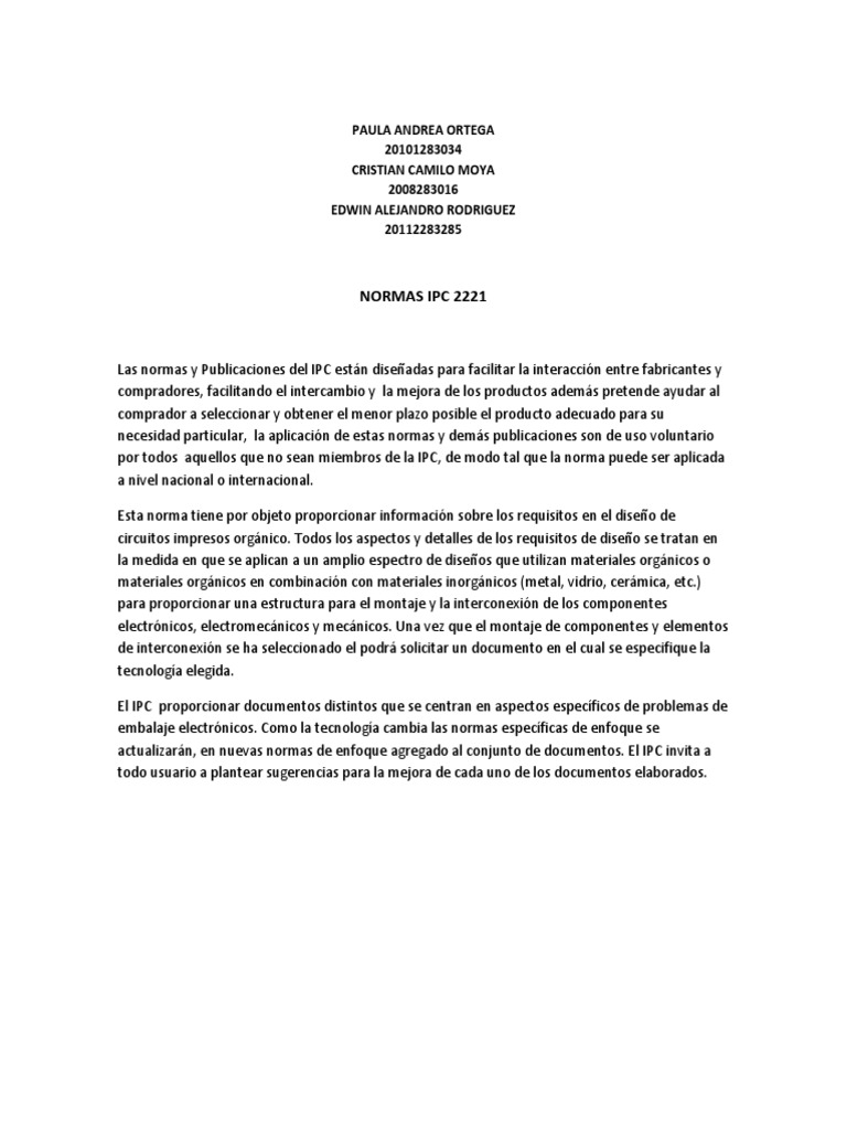 Normas Ipc 2221 | PDF | Placa de circuito impreso | Silicona