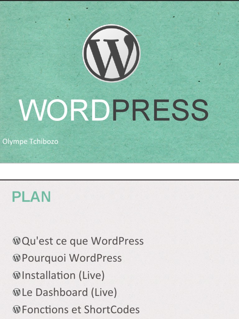 Wordpress - KHALID KATKOUT | PDF | WordPress | Programmation web