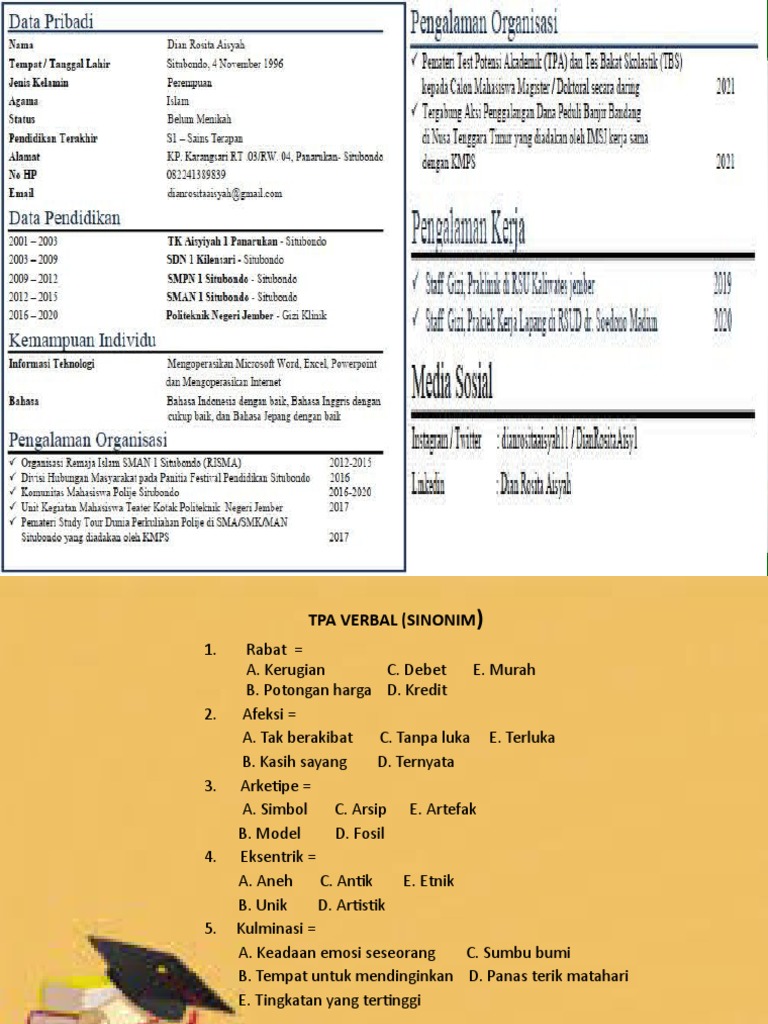 Pembahasan Tpa | PDF | Seni & Disiplin Bahasa