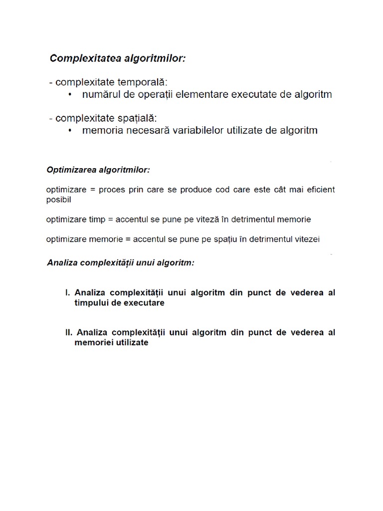Complexitatea Algoritmilor | PDF