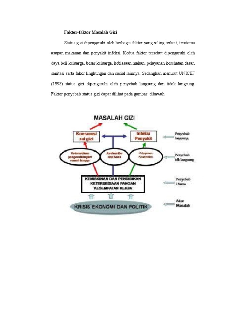 Faktor Masalah Gizi Unicef | PDF