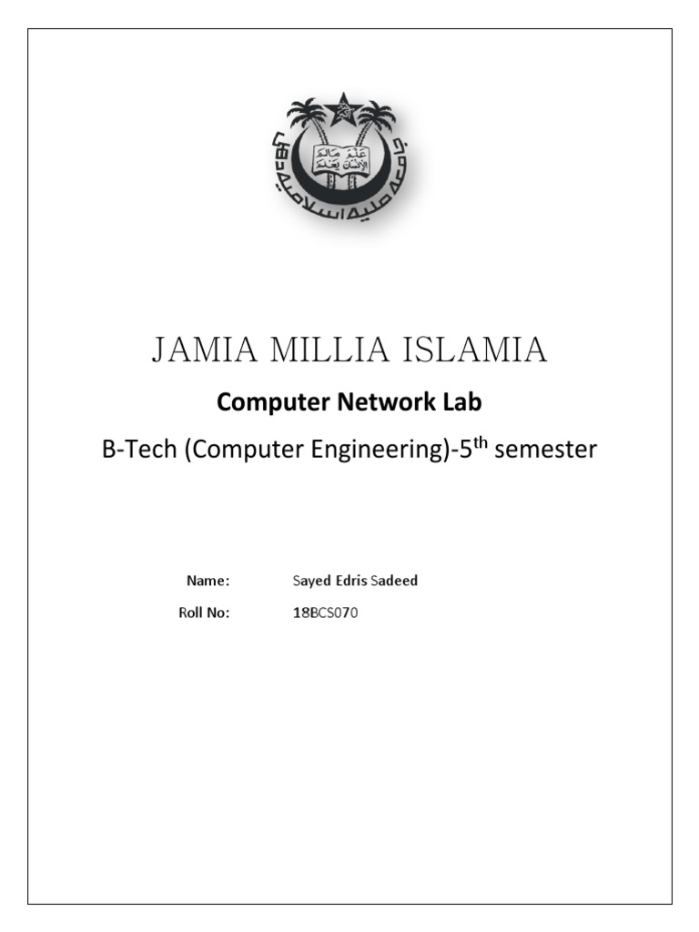 Sayed Edris Sadeed 18BCS070 P1 | PDF | Computers | Technology & Engineering
