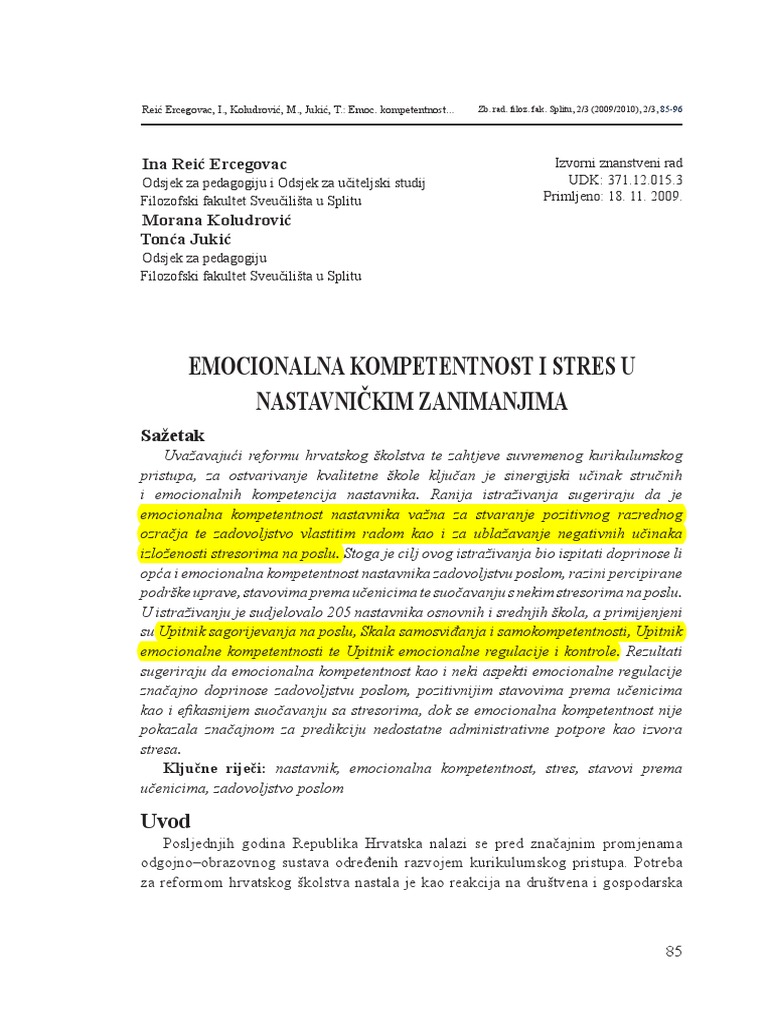 Reic Ercegovac Koludrovic Jukic | PDF