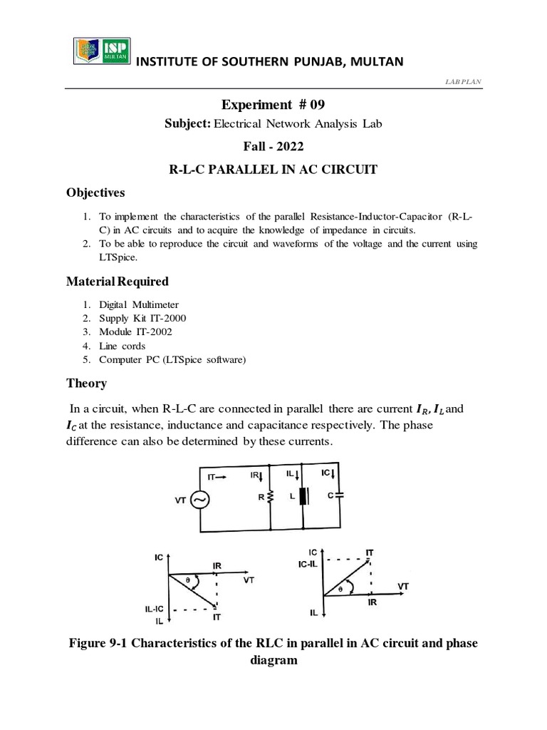 Experiment 09 | Download Free PDF | Ac Power | Electrical Network