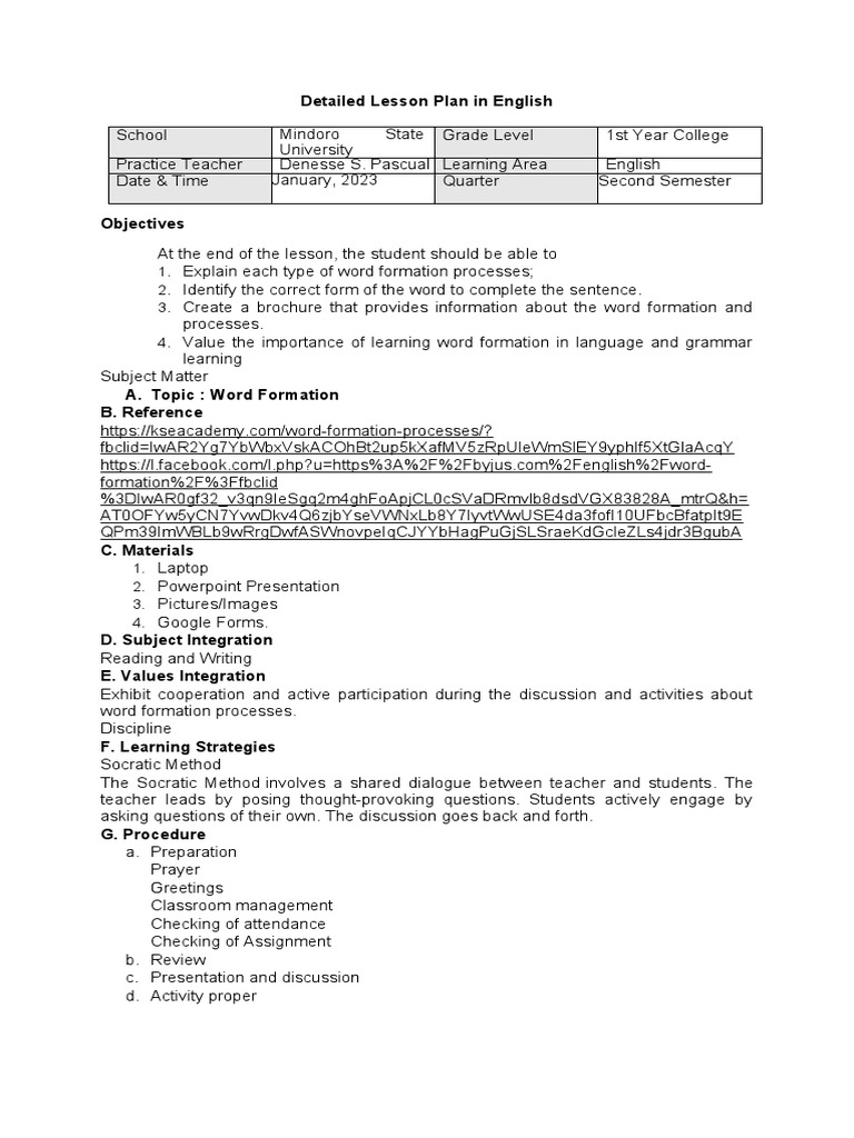 DLP Word Formation. | PDF | Grammatical Number | Word