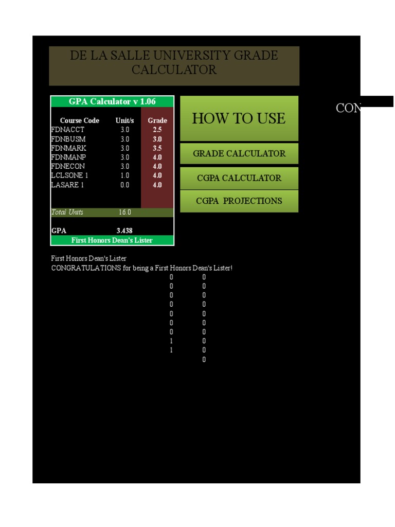 DLSU GPA and Grade Calculator | PDF | Evaluation Methods | Education Issues