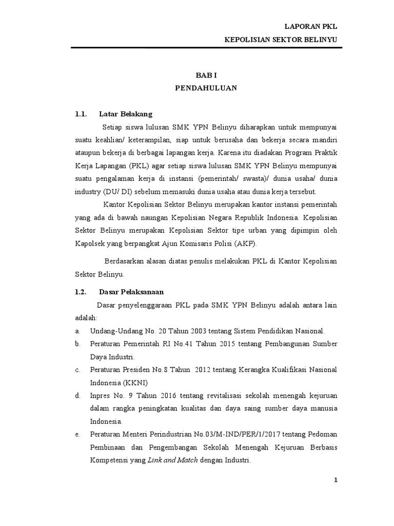 LAPORAN BAB 1-4 Fergy | PDF